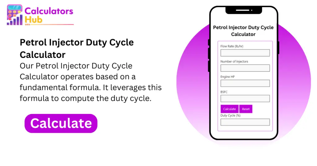 Petrol Injector Duty Cycle Calculator Online Petrol Injector Duty Cycle Calculator Online