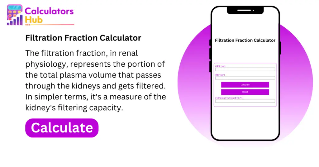 Filtration Fraction Calculator Online Filtration Fraction Calculator Online