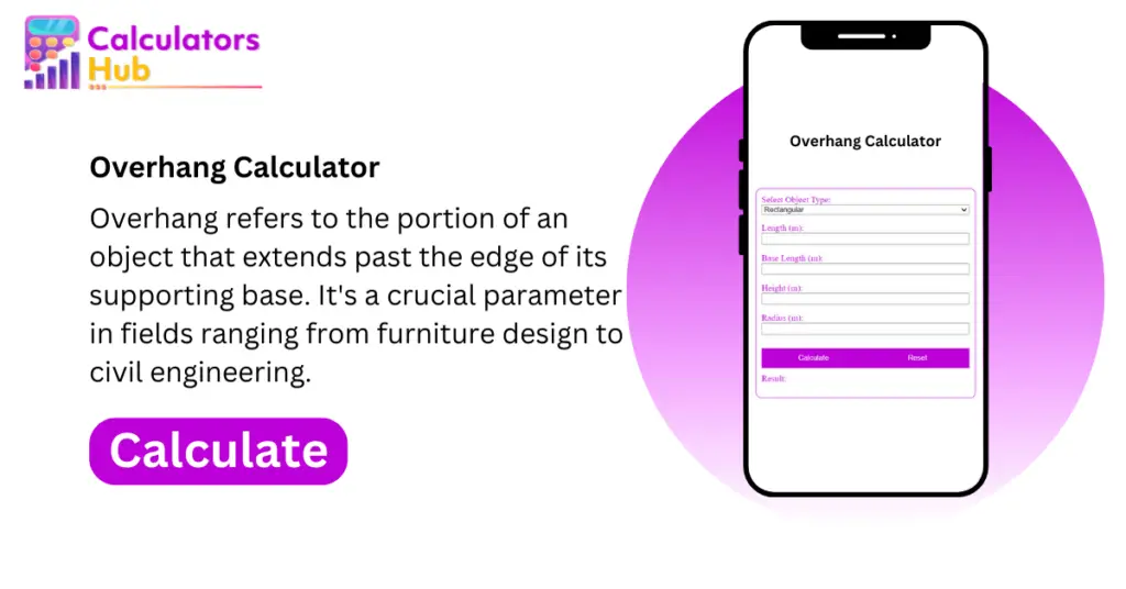 Overhang Calculator Online Overhang Calculator Online
