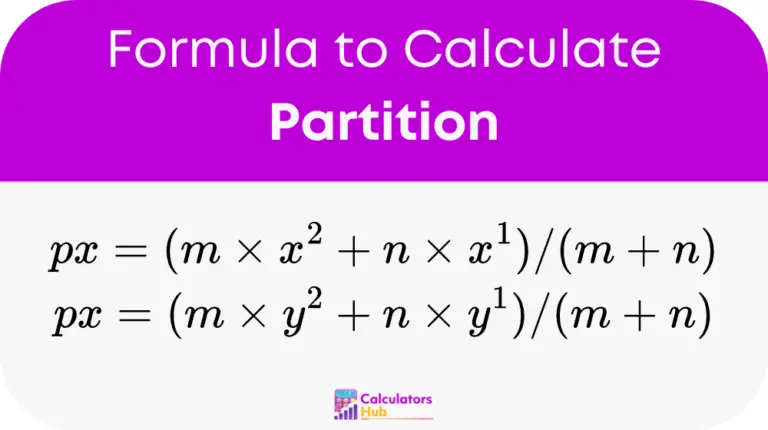 Partition Formula Calculator Online Partition Formula Calculator Online