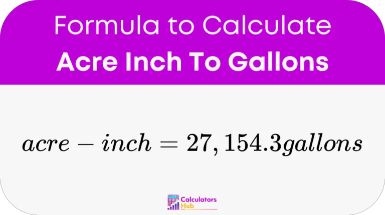 Acre Inch To Gallons Calculator Acre Inch To Gallons Calculator